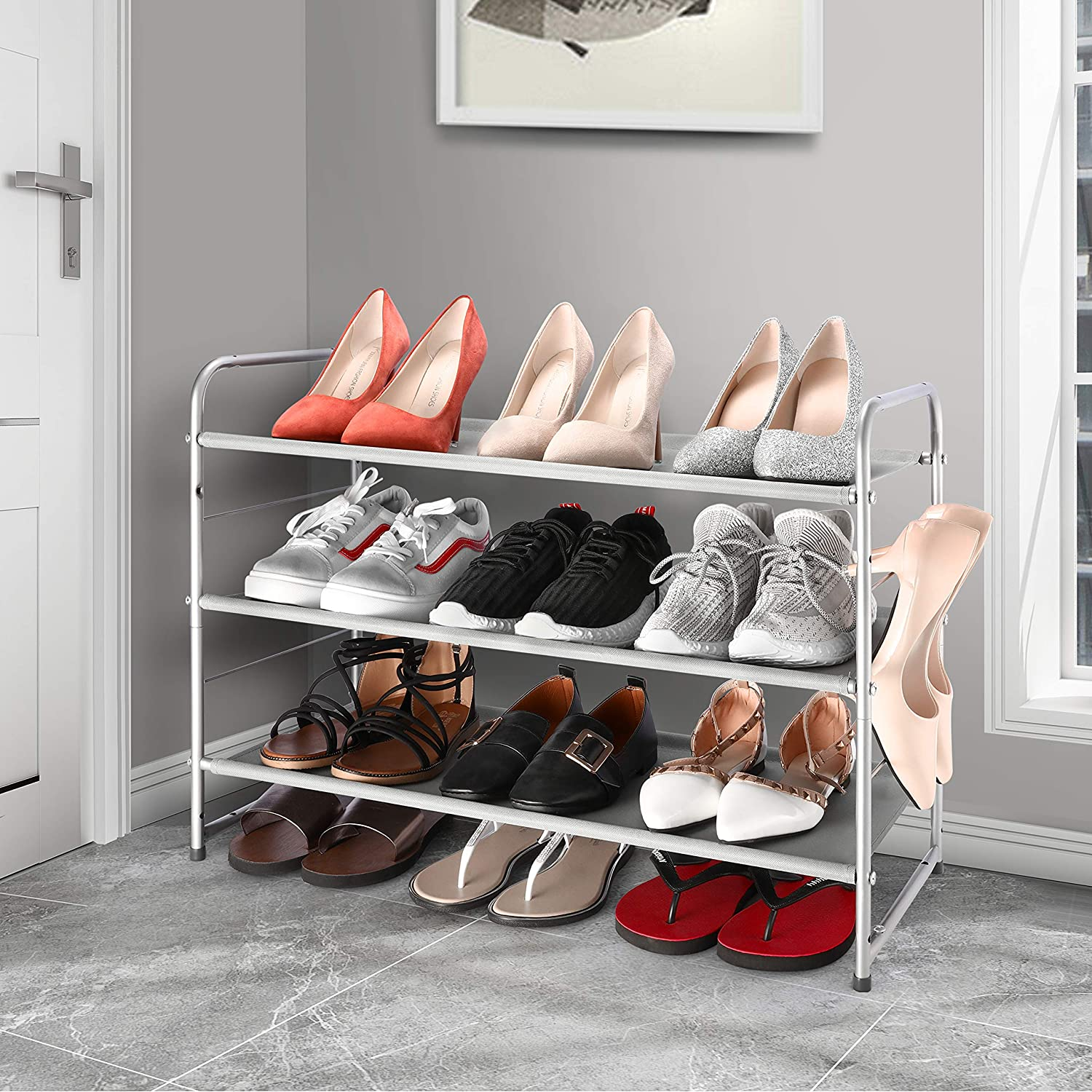 Simple Houseware 3-Tier Stackable Shoe Shelves Rack - Buy 3-Tier ...